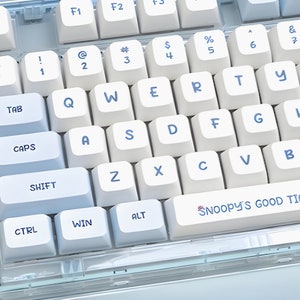 Snoopy Dog Keycap Set, Retro Keycap Set, Gamer Keycaps, Cute Keycap Set ...