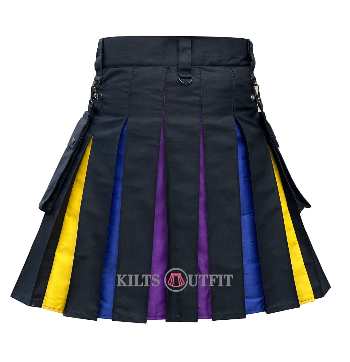 Leatherstrap Rainbow Pride Utility Kilt Scottish Hybrid LGBT Gay Pride ...