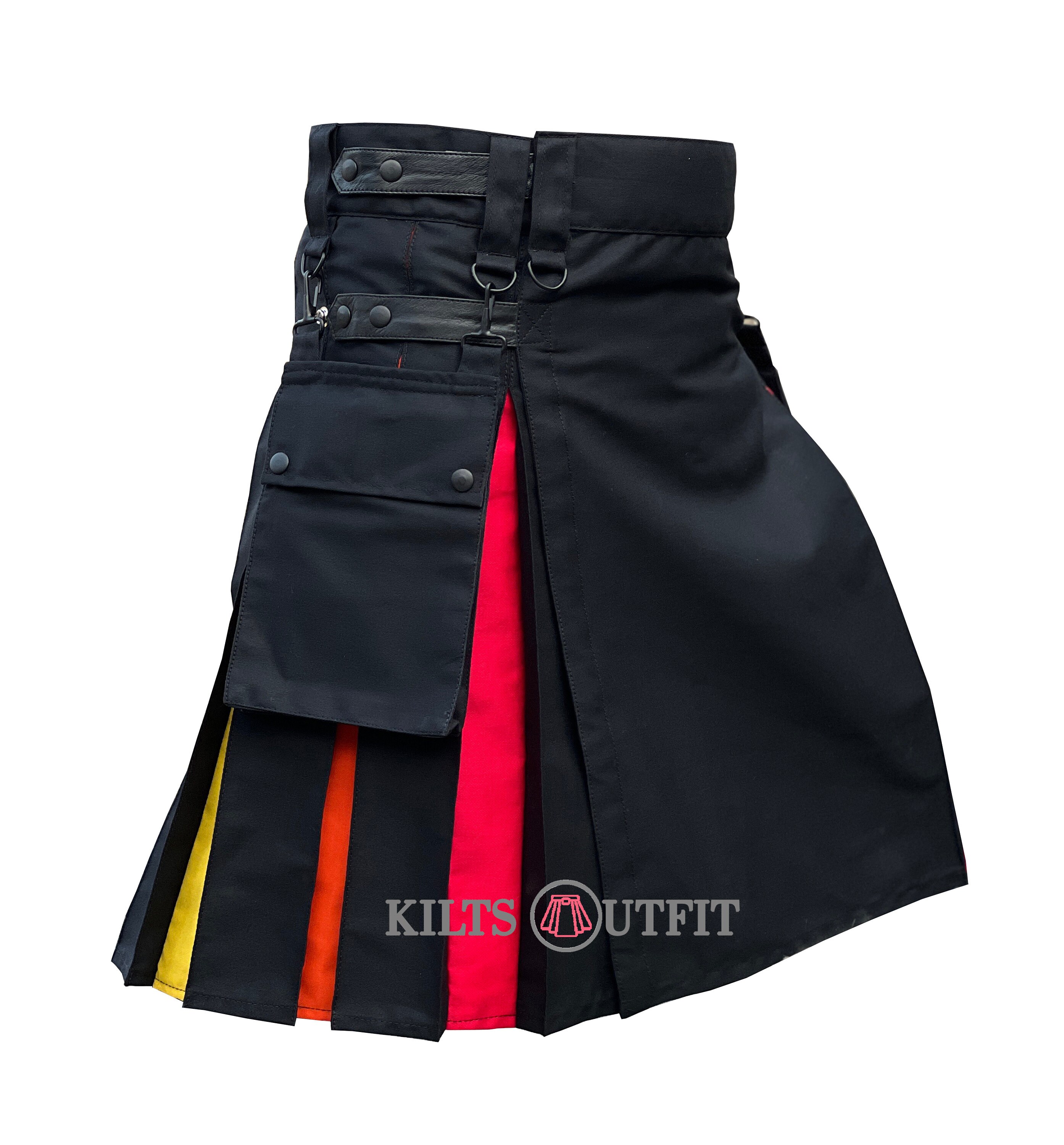 Leatherstrap Rainbow Pride Utility Kilt Scottish Hybrid LGBT Gay Pride ...