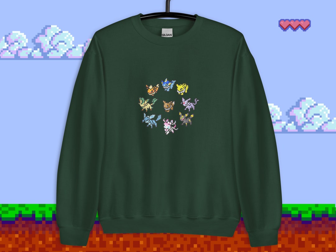 Pokemon Eeveelution Pixel Sweater - Etsy