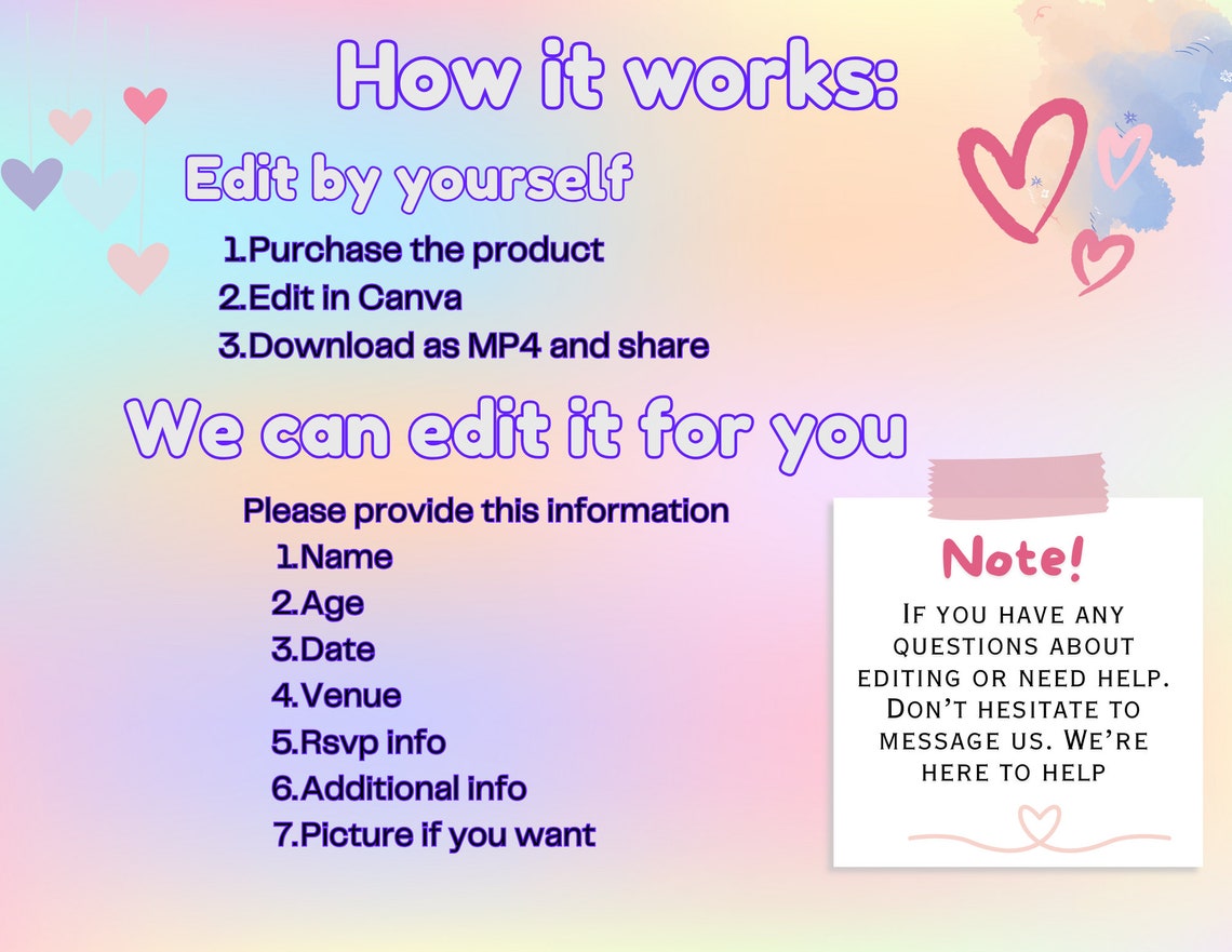 Kitty and Friends Video Party Invitation Kawaii Animated Video ...