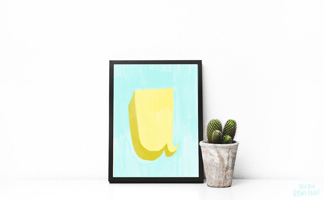 Alphabet Letter Print A3 Size - Etsy