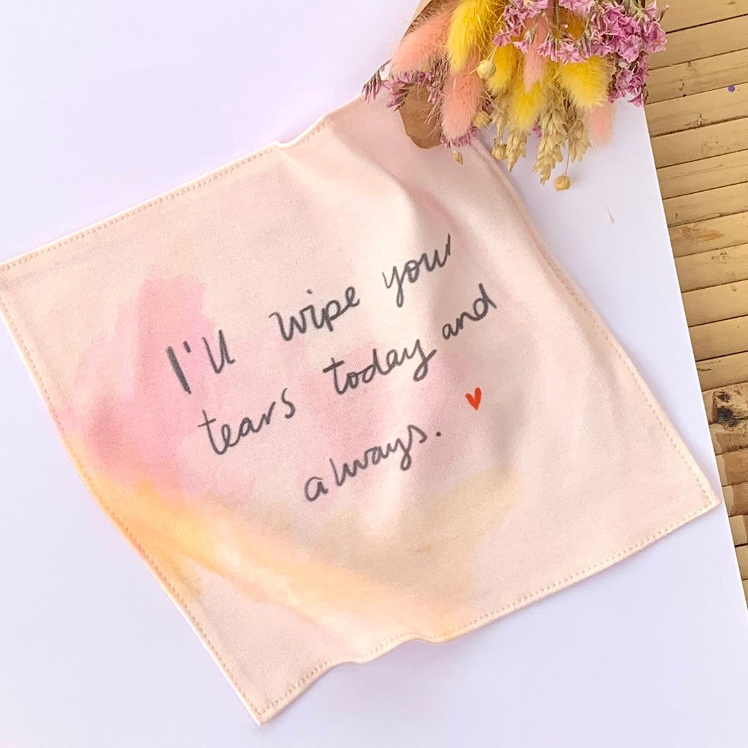 I'll Wipe Your Tears Organic Cotton Illustrated Handkerchief ...