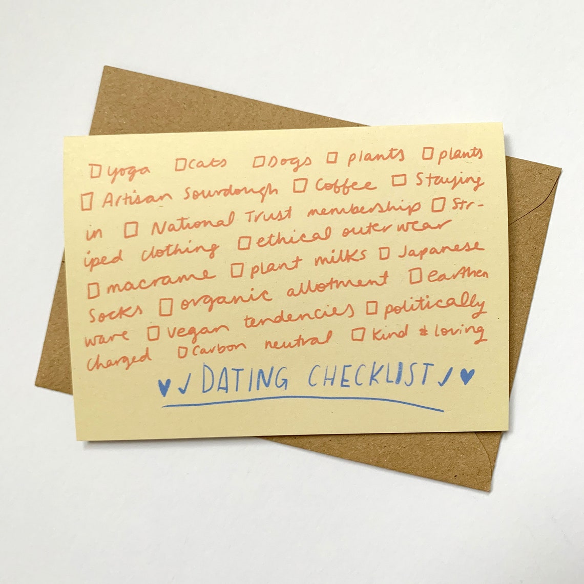Dating Checklist Card Cc362 - Etsy