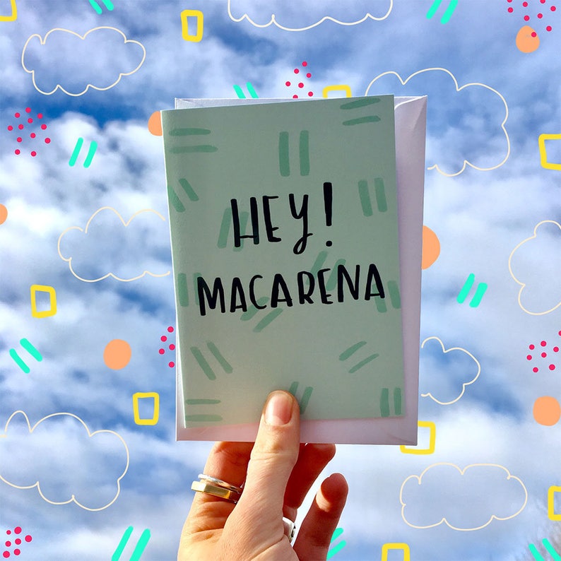 Hey Macarena Card Cc244 | Etsy