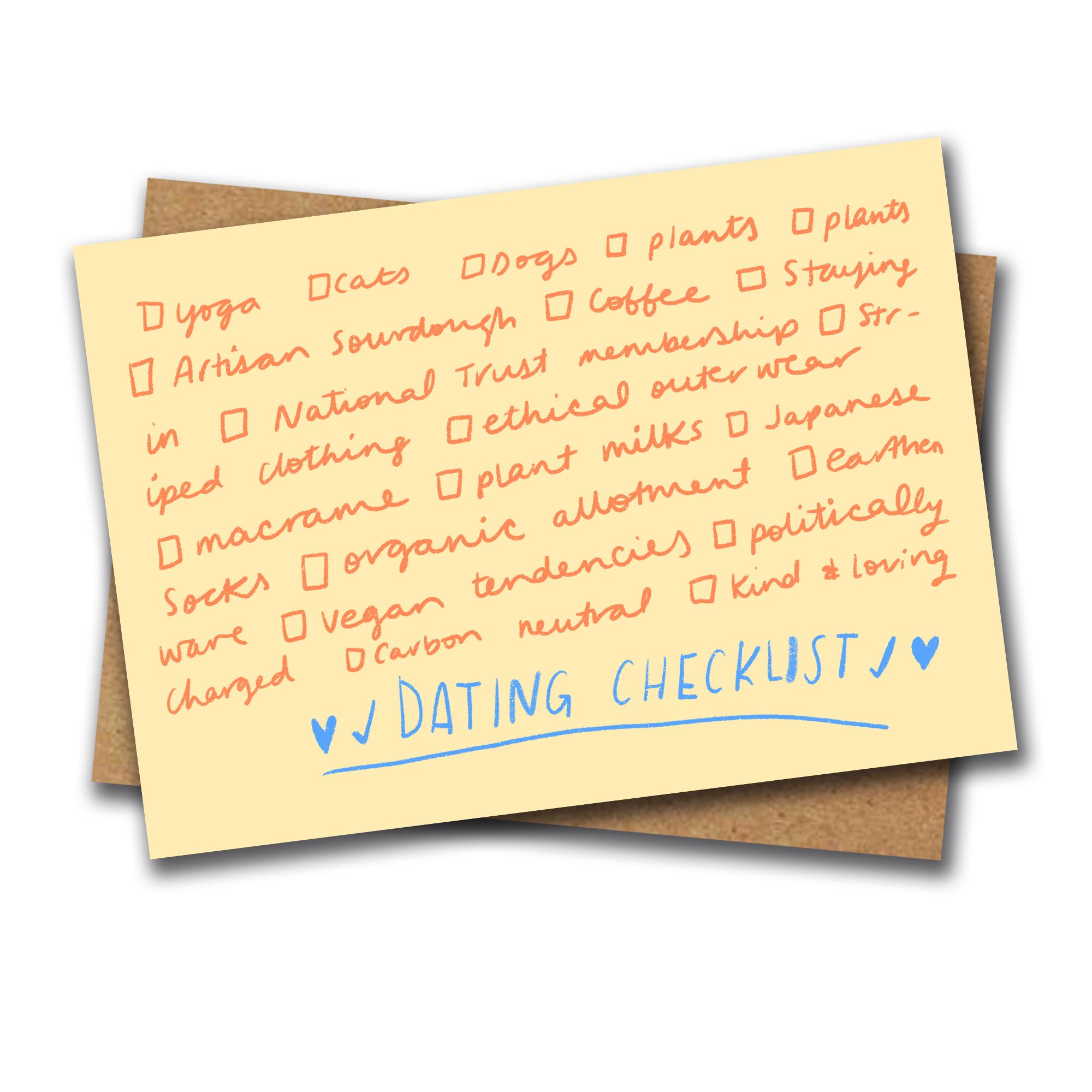 Dating checklist card cc362 | Etsy