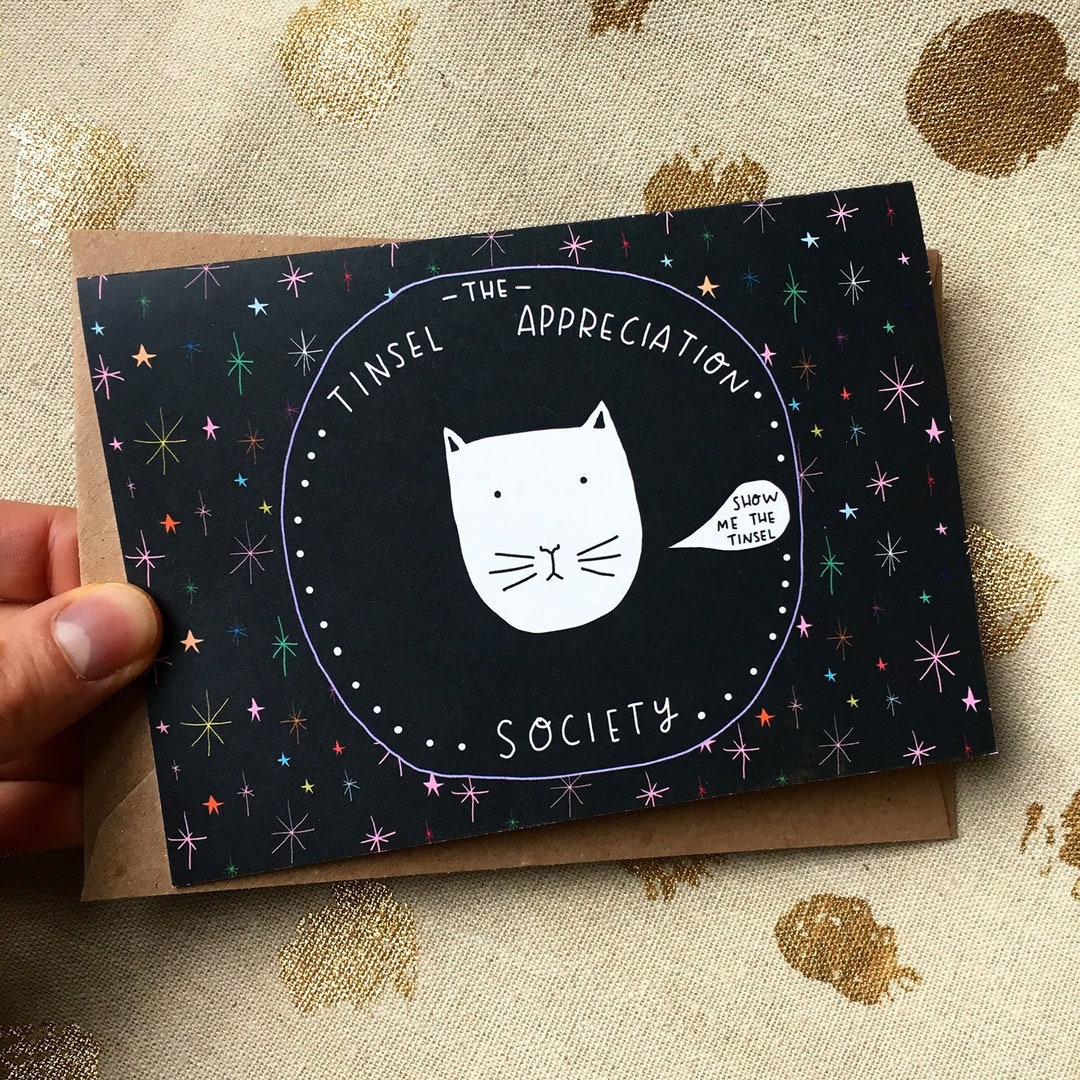The Tinsel Appreciation Society Card Cc115 - Etsy