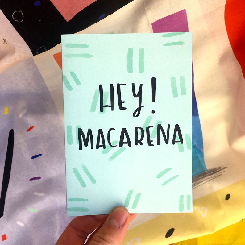 Hey Macarena Card Cc244 | Etsy