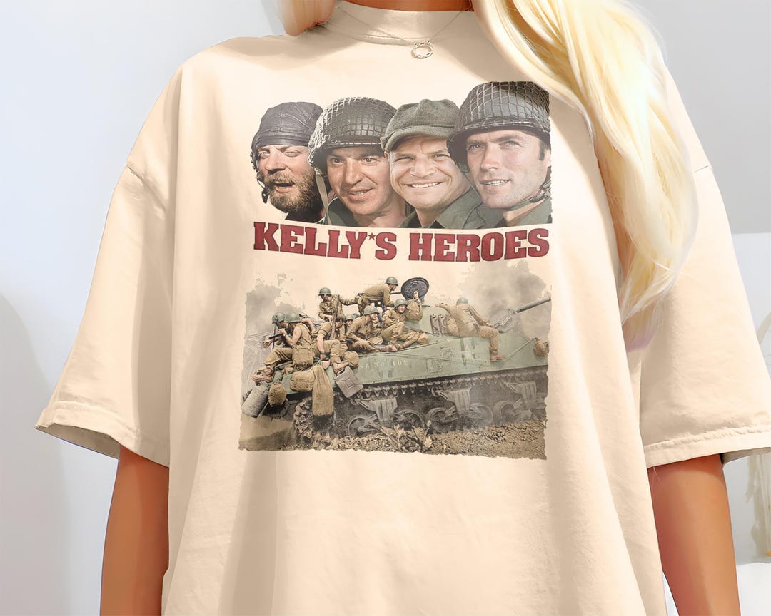 Retro Kelly's Heroes V1 Natural T-shirt Movie Poster Retro Vintage ...