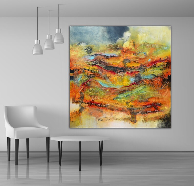 Large bold statement painting abstract one of a kind original | Etsy
