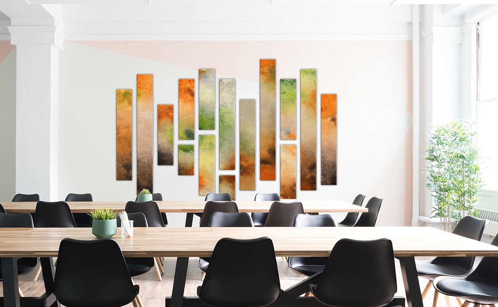 Office Lobby Wall Art Extra Large, Tall Paintings for Large Wall ...