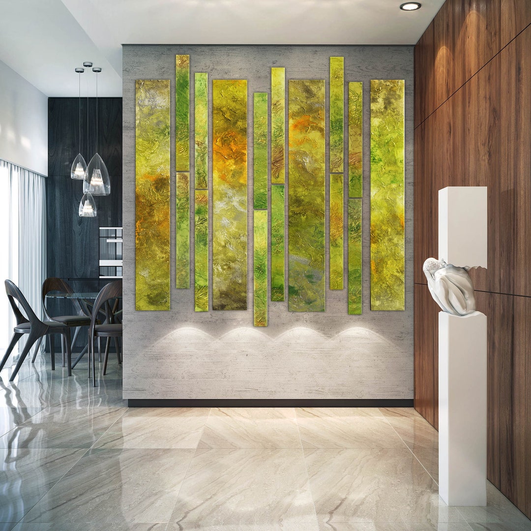 Extra Large Wall Art, 8 Foot Art Installation, Set of Art for Lobby ...