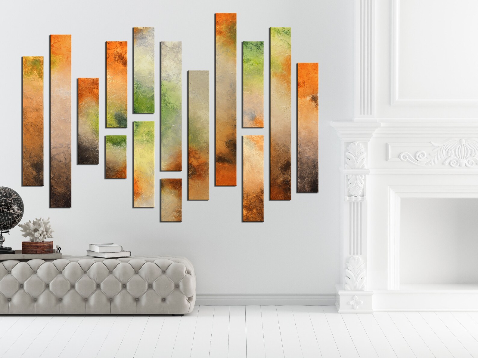 Office Lobby Wall Art Extra Large, Tall Paintings for Large Wall ...