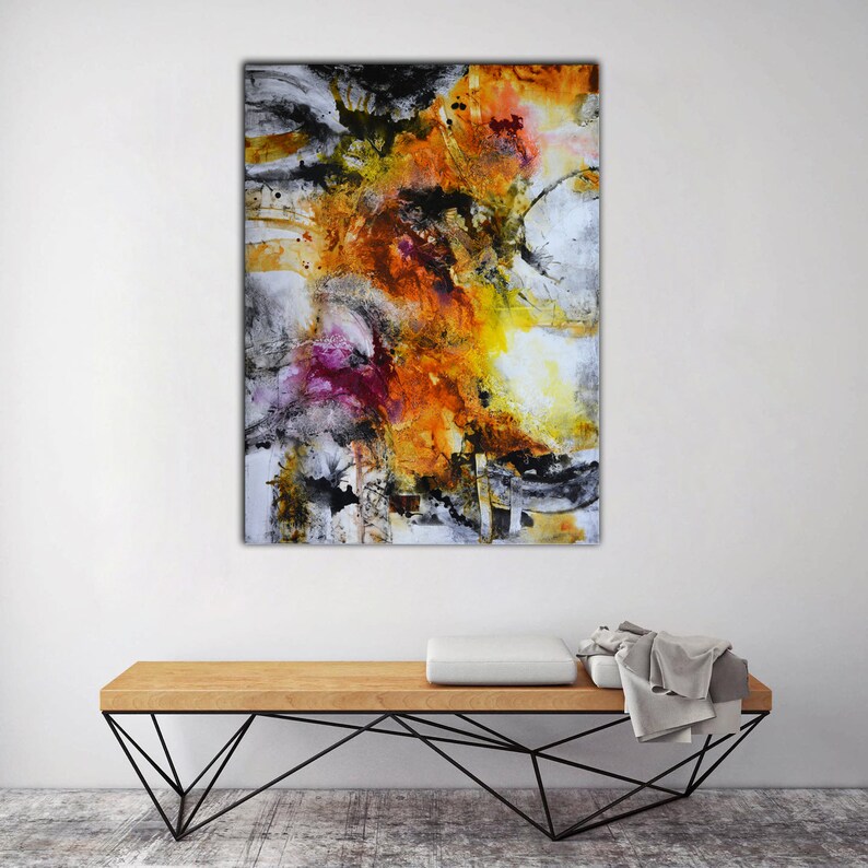 Bold Colorful Large Abstract Painting Art for Collector One | Etsy