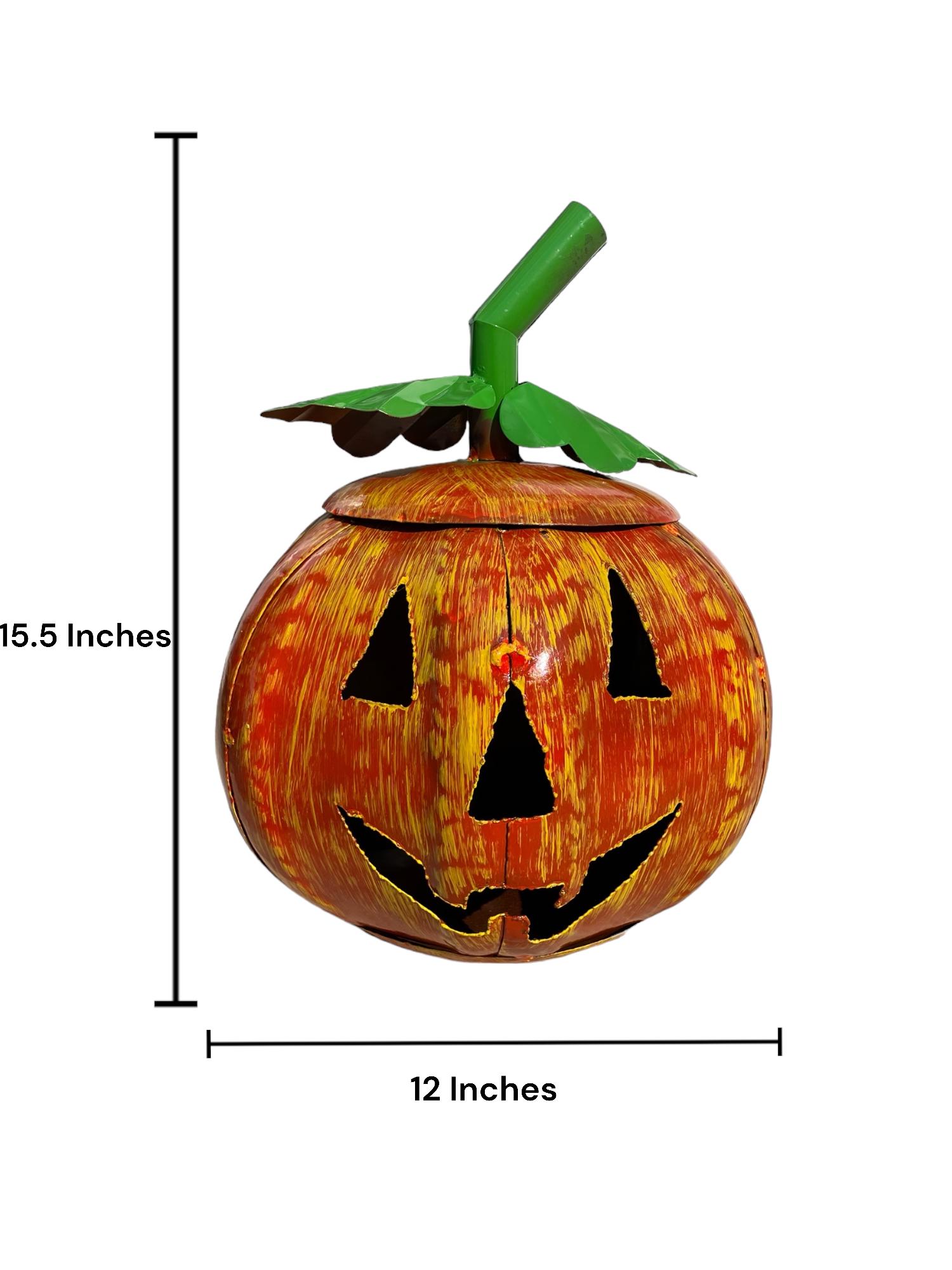 Set of 3 Metal Pumpkins Rustic, Jack-o-lantern, Halloween Decor, Fall ...