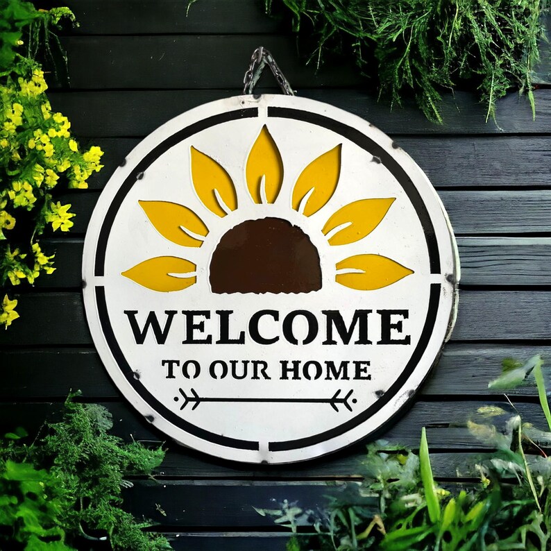 Welcome to Our Home Sign Metal Rustic Handmade - Etsy