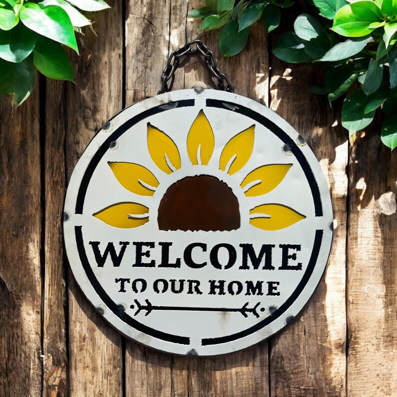 Welcome to Our Home Sign Metal Rustic Handmade - Etsy