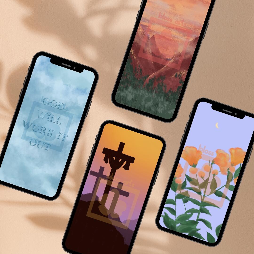 Bible Phone Lockscreen, Blue Scripture Wallpaper, Phone Wallpaper ...