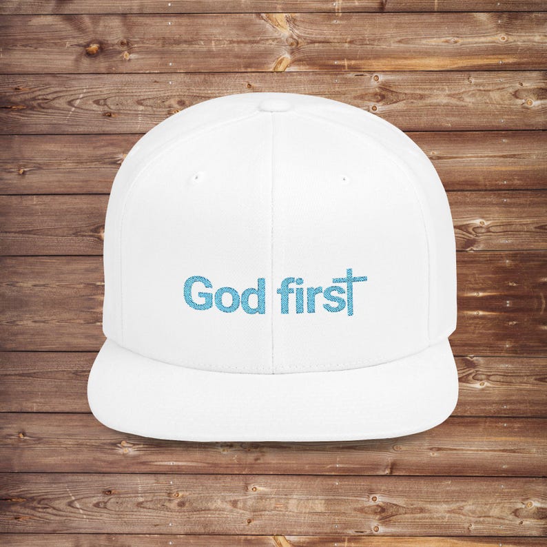 God First Hat for Christians, Flat Bill Hat for Believers, Religious ...