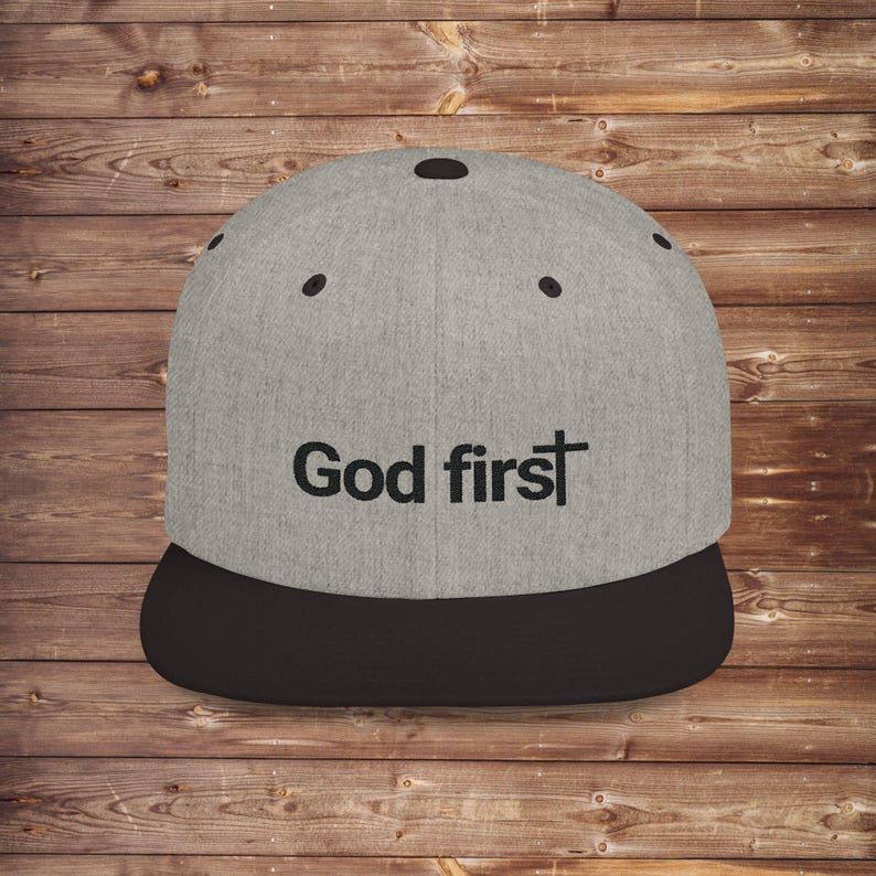 God First Hat for Christians, Flat Bill Hat for Believers, Religious ...