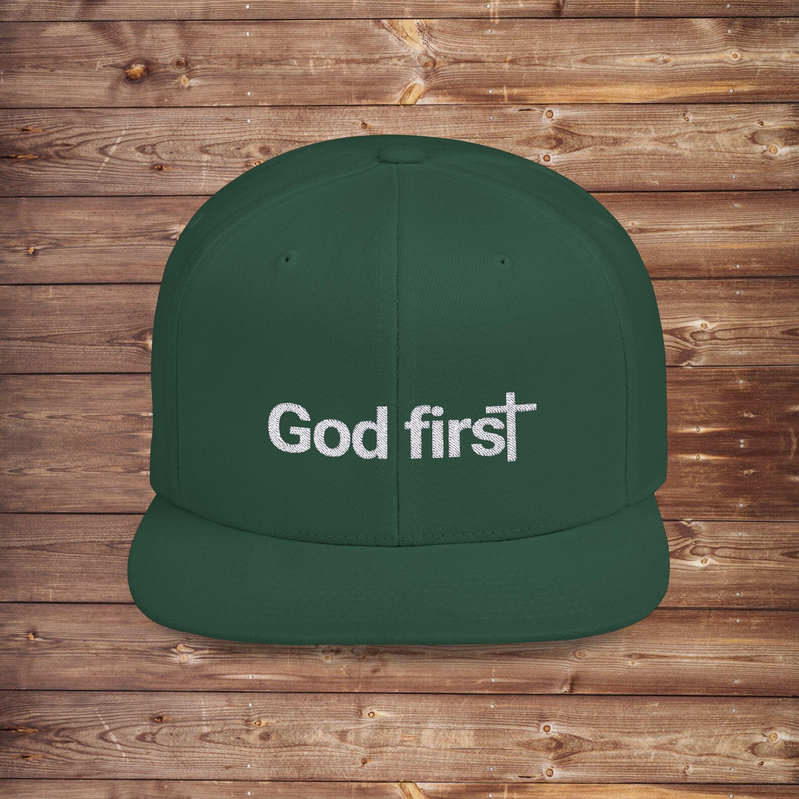 God First Hat for Christians, Flat Bill Hat for Believers, Religious ...