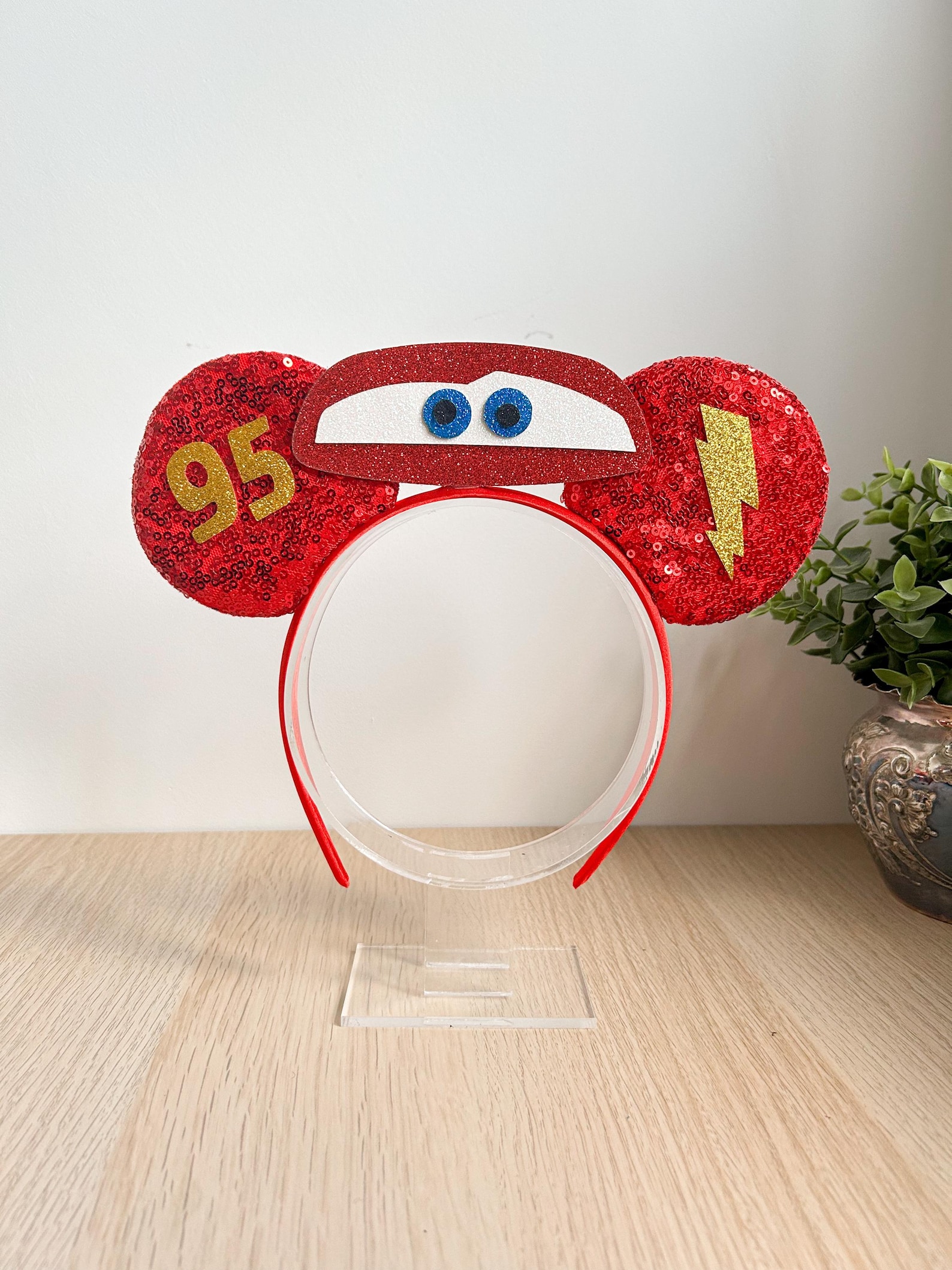 Lightning Mcqueen Inspired Mickey Ears - Etsy