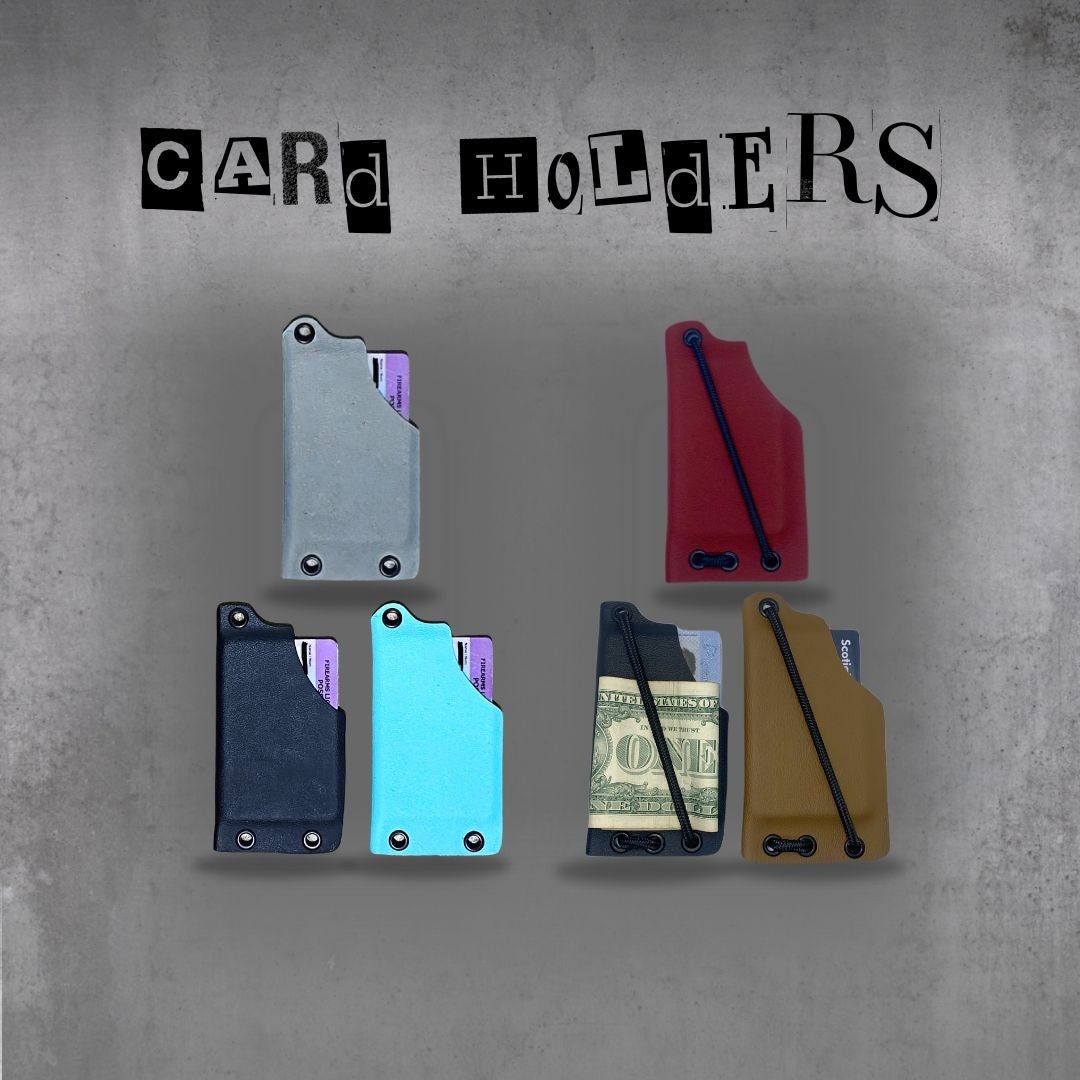 KYDEX Card Holder 1-5 Cards Cash Retention Wallet - Etsy