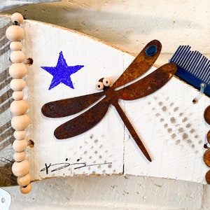 Happy Maui Flying Fish With Dragonfly, Driftwood Wall Art, Coastal ...