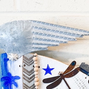 Happy Maui Flying Fish With Dragonfly, Driftwood Wall Art, Coastal ...