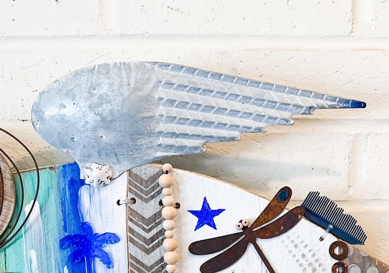 Happy Maui Flying Fish With Dragonfly, Driftwood Wall Art, Coastal ...