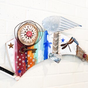 Happy Maui Flying Fish With Dragonfly, Driftwood Wall Art, Coastal ...