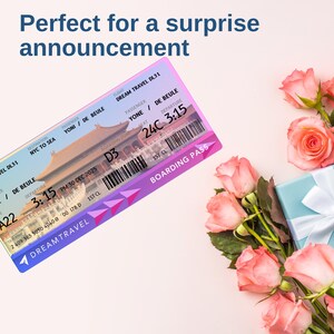 Customizable Boarding Pass Surprise Invitation for Air Lines Travelers ...