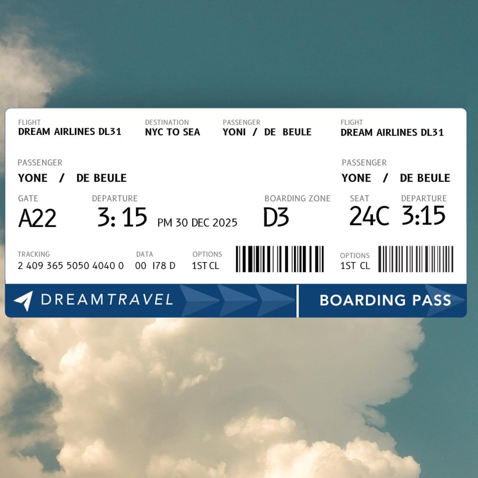 Editable Boarding Pass Template | Boarding Pass Template | Airline ...