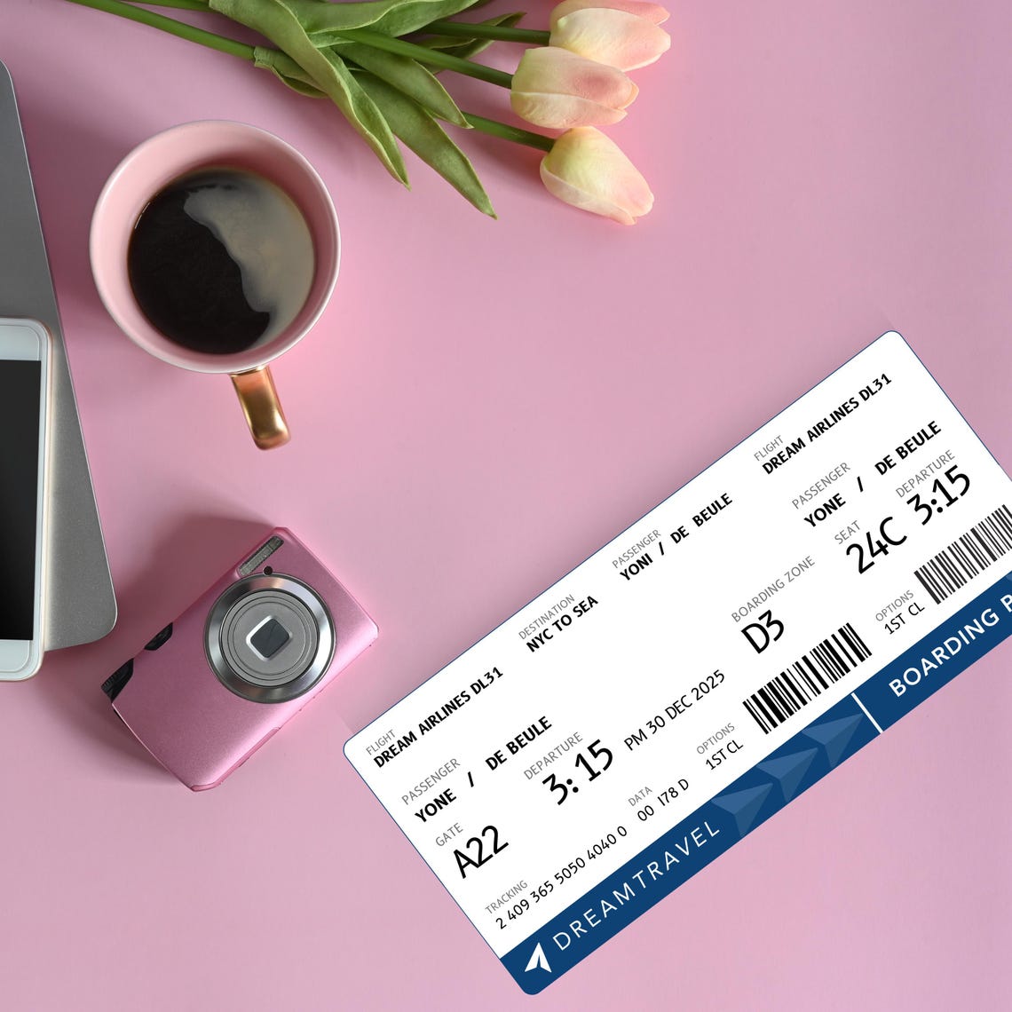Editable Boarding Pass Template | Boarding Pass Template | Airline ...