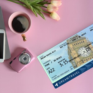 Customizable Boarding Pass Surprise Invitation for Air Lines Travelers ...