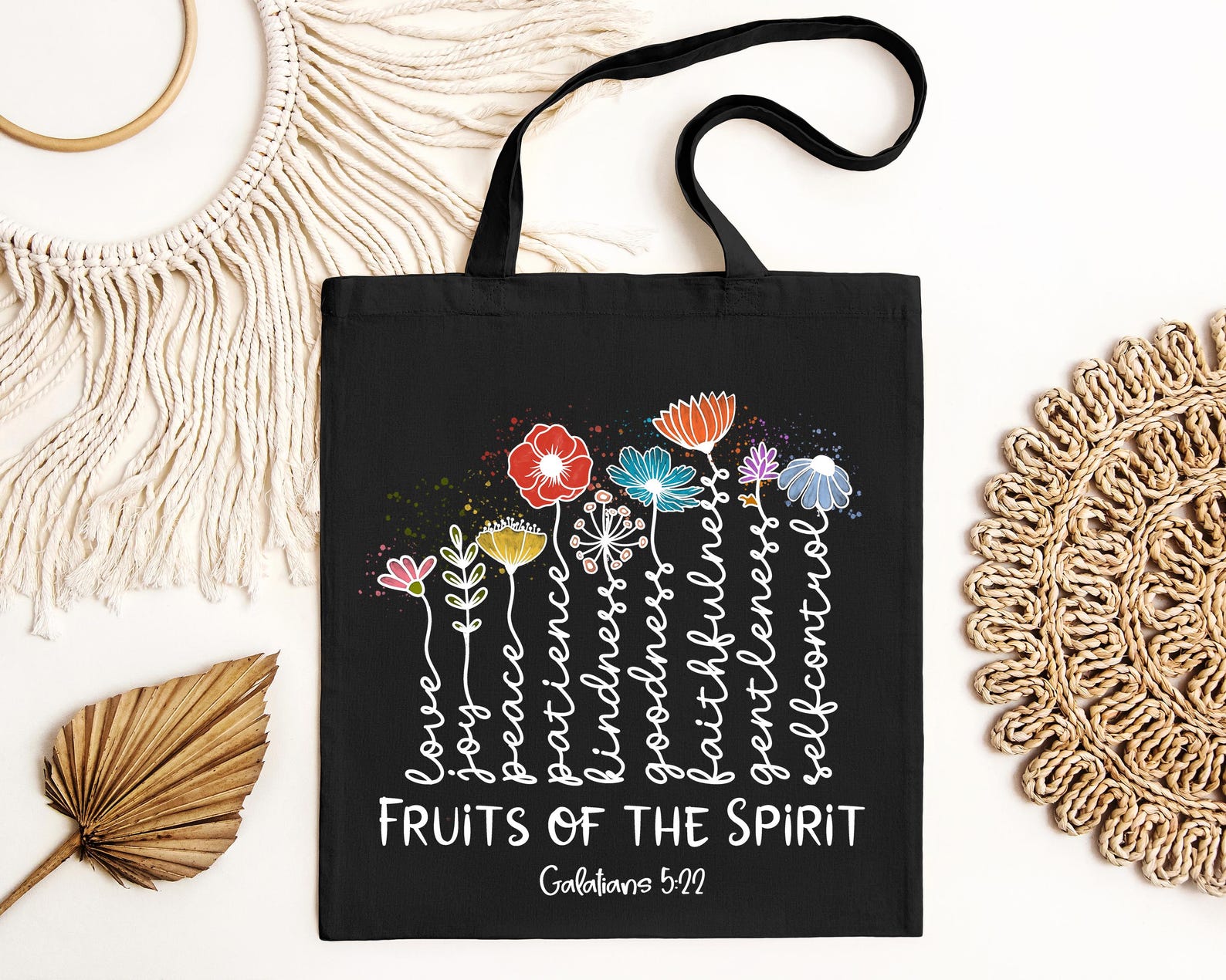 Christian Tote Bag, Fruits of the Spirit Tote Bag, Religious Tote Bag ...