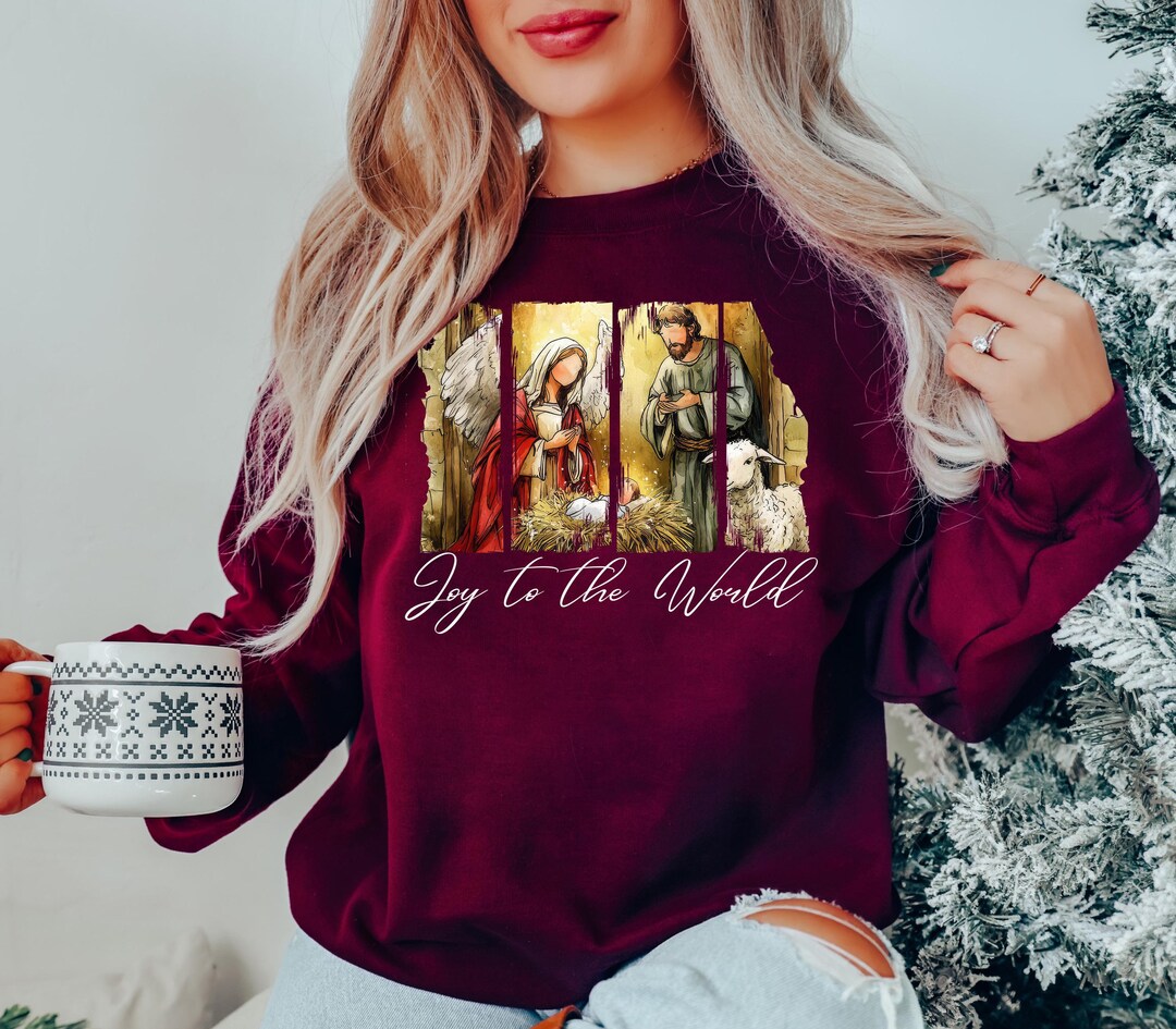 Christian Christmas Shirt, Joy to the World Shirt, Jesus Christmas ...