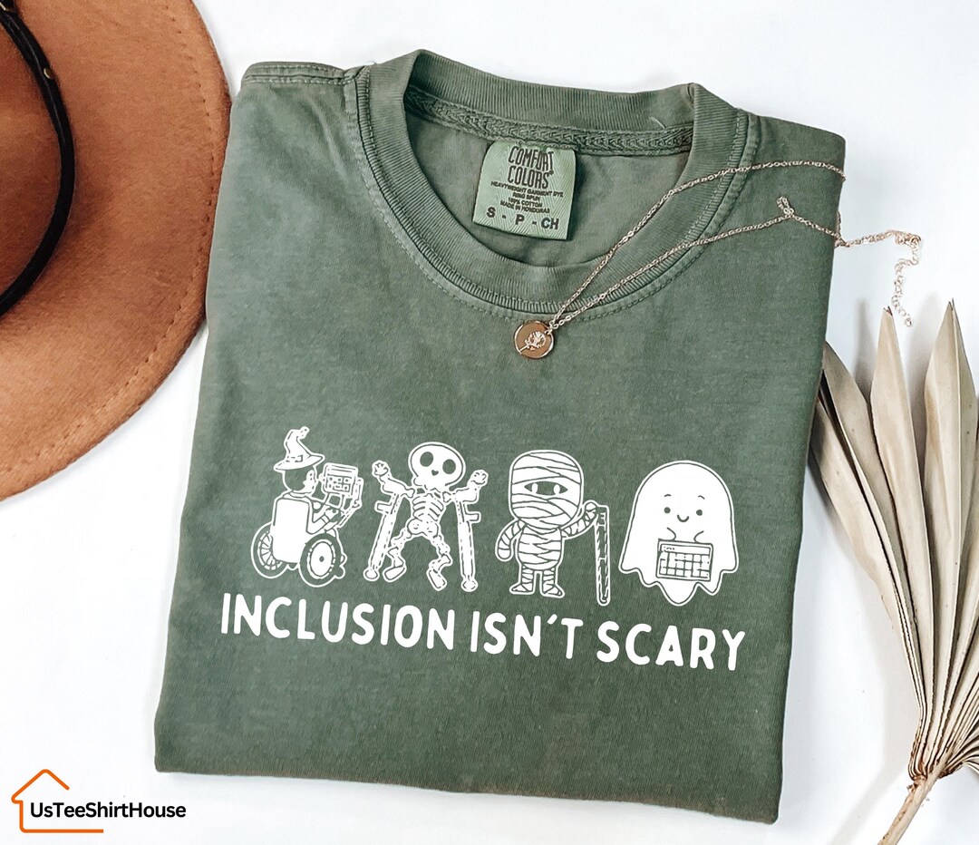 Comfort Colors® Inclusion Isn't Scary Halloween Shirt, SLP Halloween ...