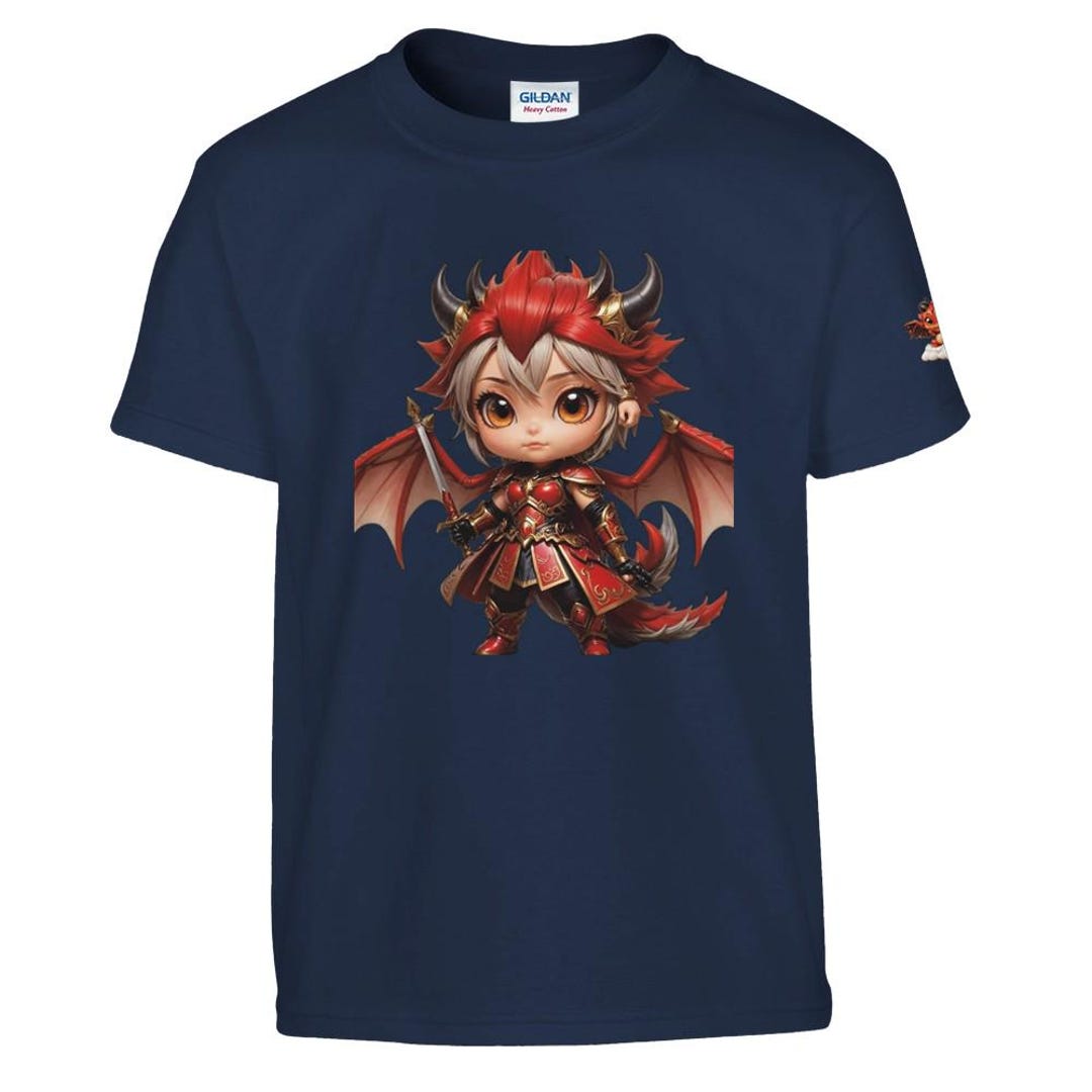 Kids-chibi Fiery Dragon Warrior - Etsy