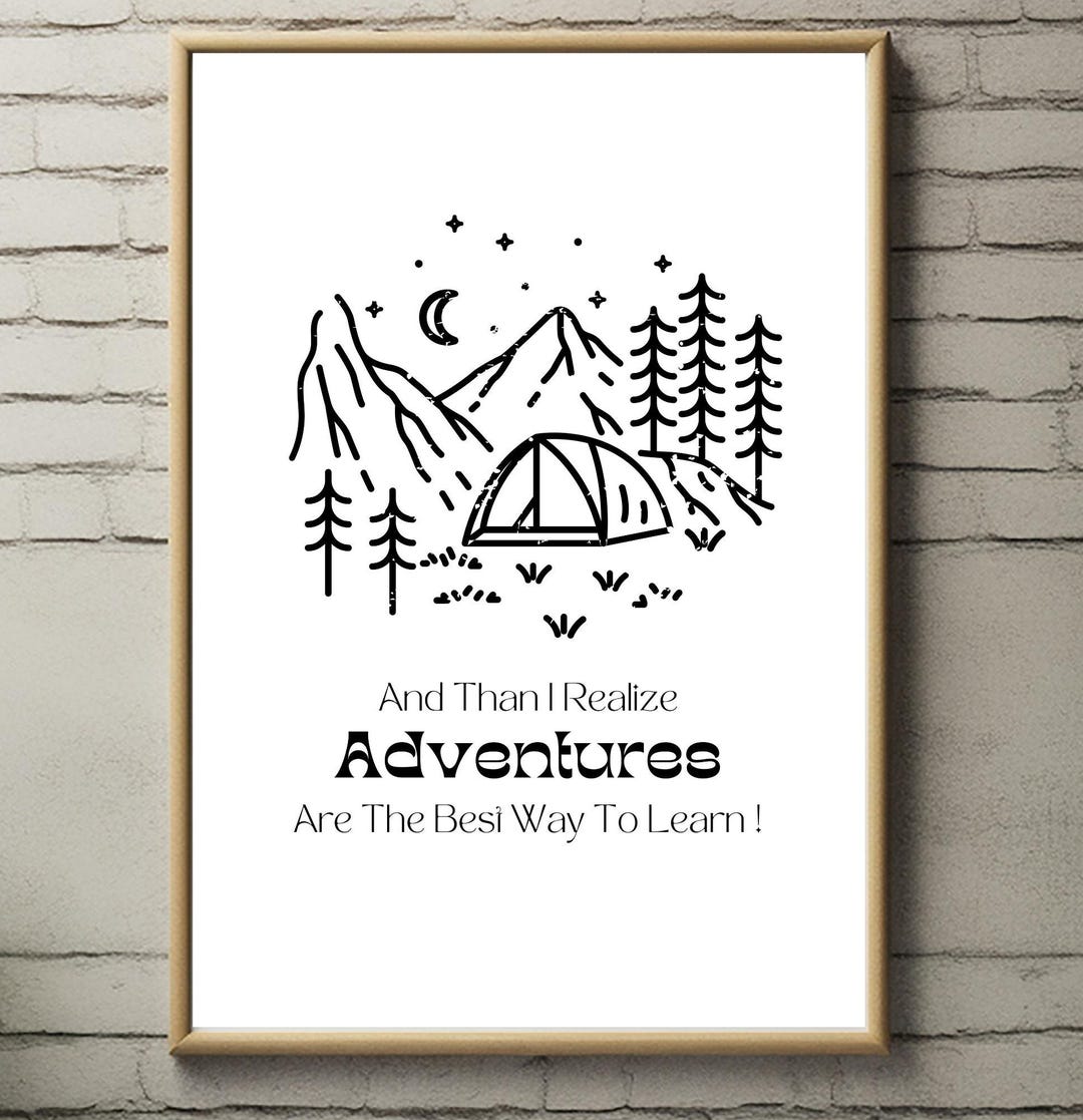 Camping Digital Print | Adventure Poster | Traveling Print | Nature Art ...