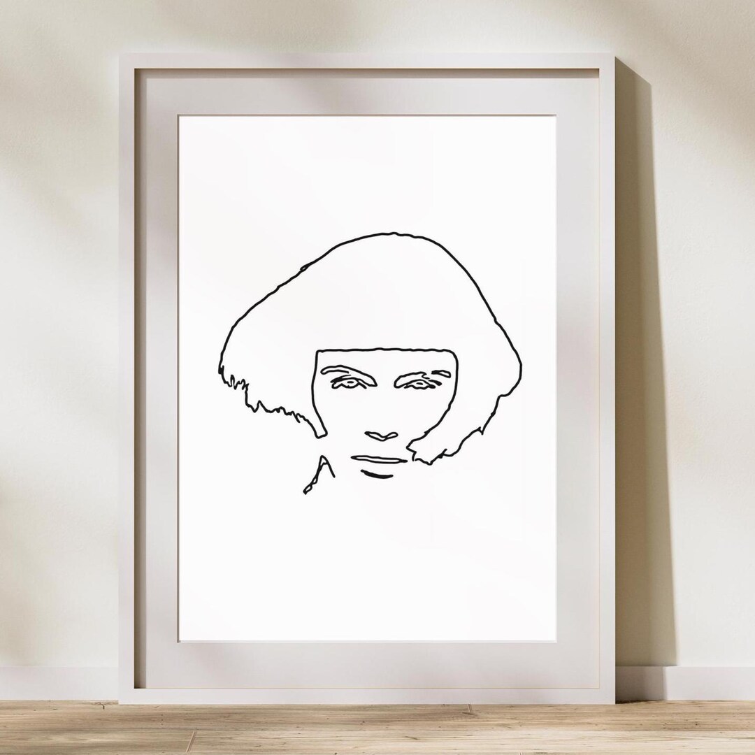 Woman Line Art | Woman Print L One Line Print L Minimal Woman L ...