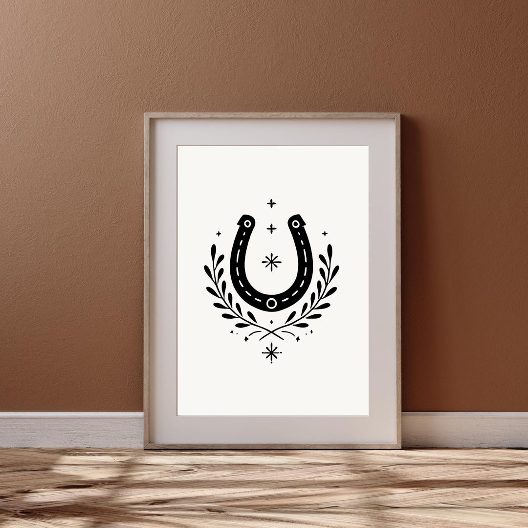 Horseshoe Poster I Western Wall Art I Wild West Printable I Cowboy ...