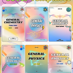 Printable and Editable Cover Templates, School Portfolio, Cover Page ...