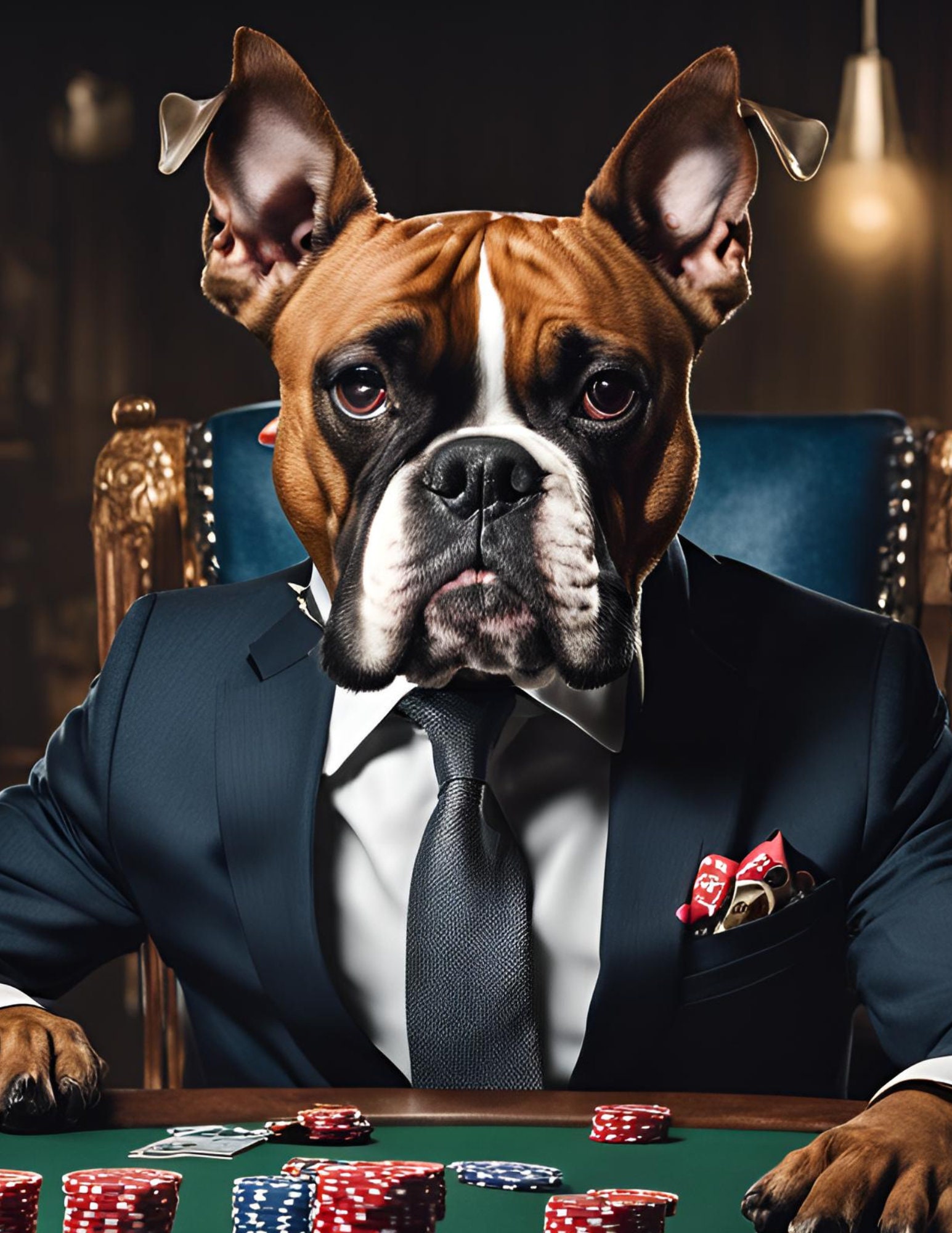 Dogs Playing Poker, Printable Vintage Casino Style, Bundle of 10 in 4 ...