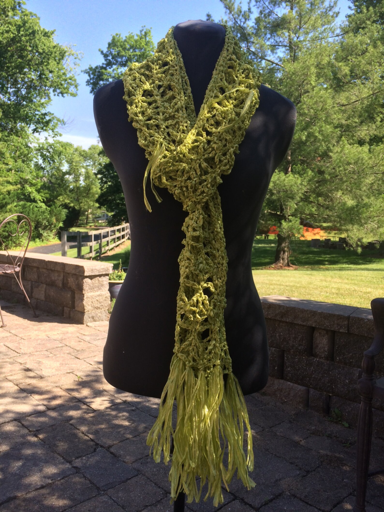 Lime Spider Web Scarf Downloadable Crochet Pattern - Etsy