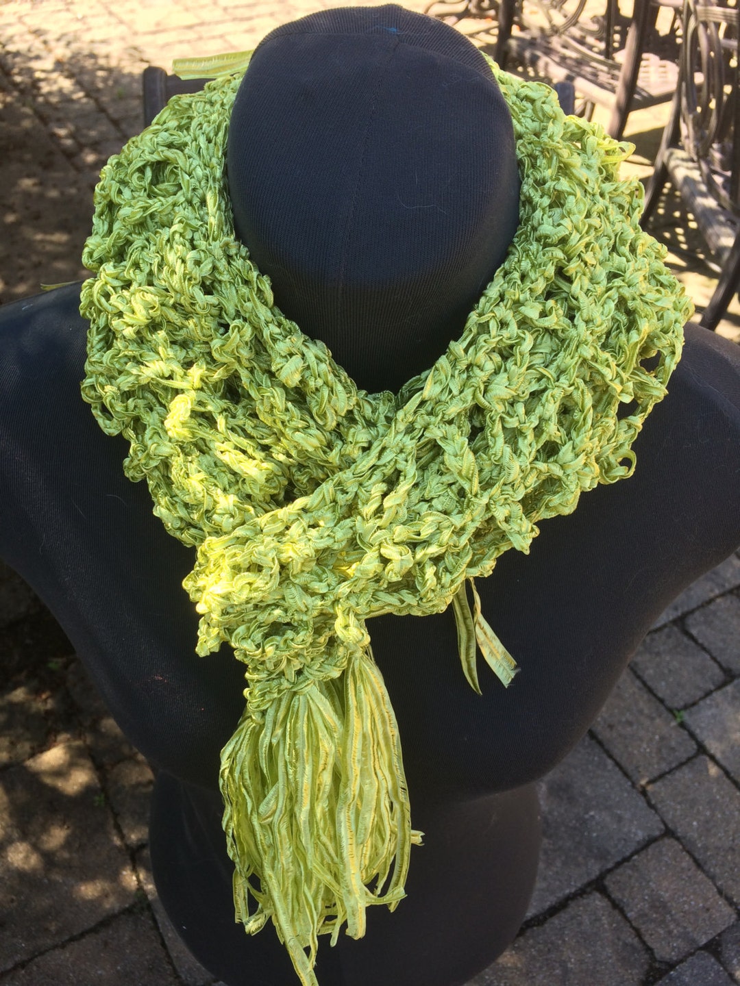 Lime Spider Web Scarf Downloadable Crochet Pattern - Etsy