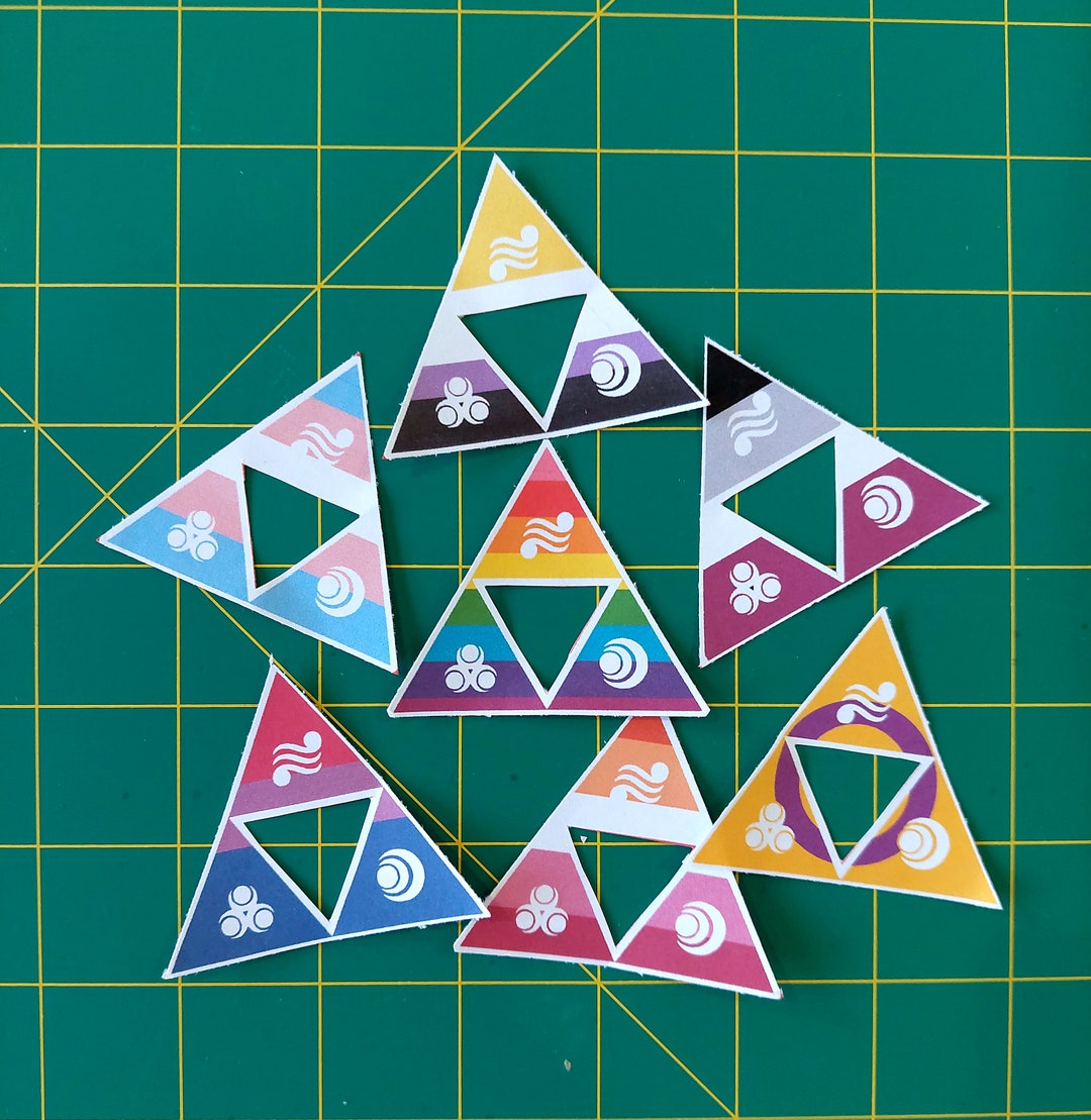 Legend of Zelda Triforce Pride Flag Stickers Rainbow LGBTQ Queer Gay ...