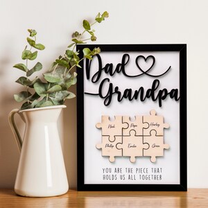 Personalized Fathers Day Puzzle Sign, Custom You Are the Piece That ...
