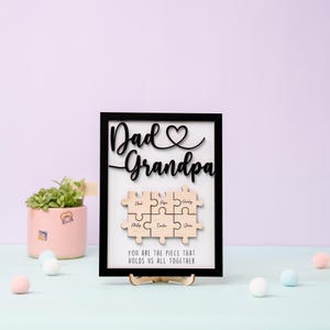 Personalized Fathers Day Puzzle Sign, Custom You Are the Piece That ...