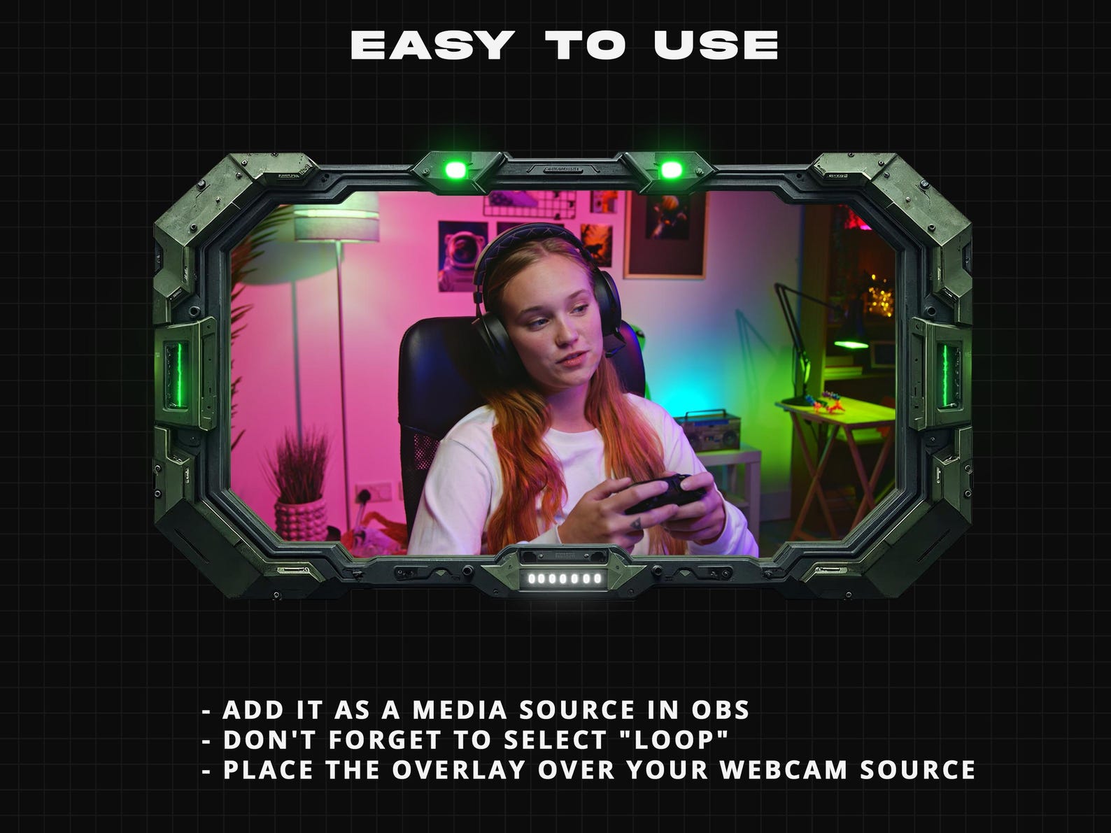 Tactical Animated Webcam Overlay - Military Style Gaming Frame With ...